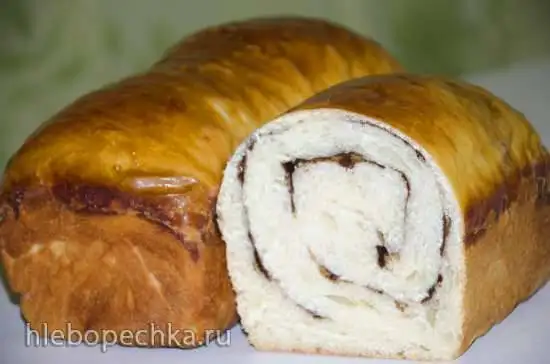 Хлеб рулет с корицей на закваске Хлебопечка ру